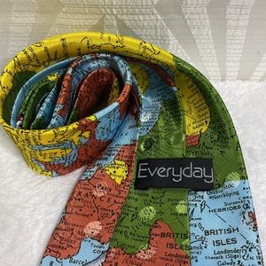 Accessories | Everyday World Travel Map Suit Neck Tie | Poshmark